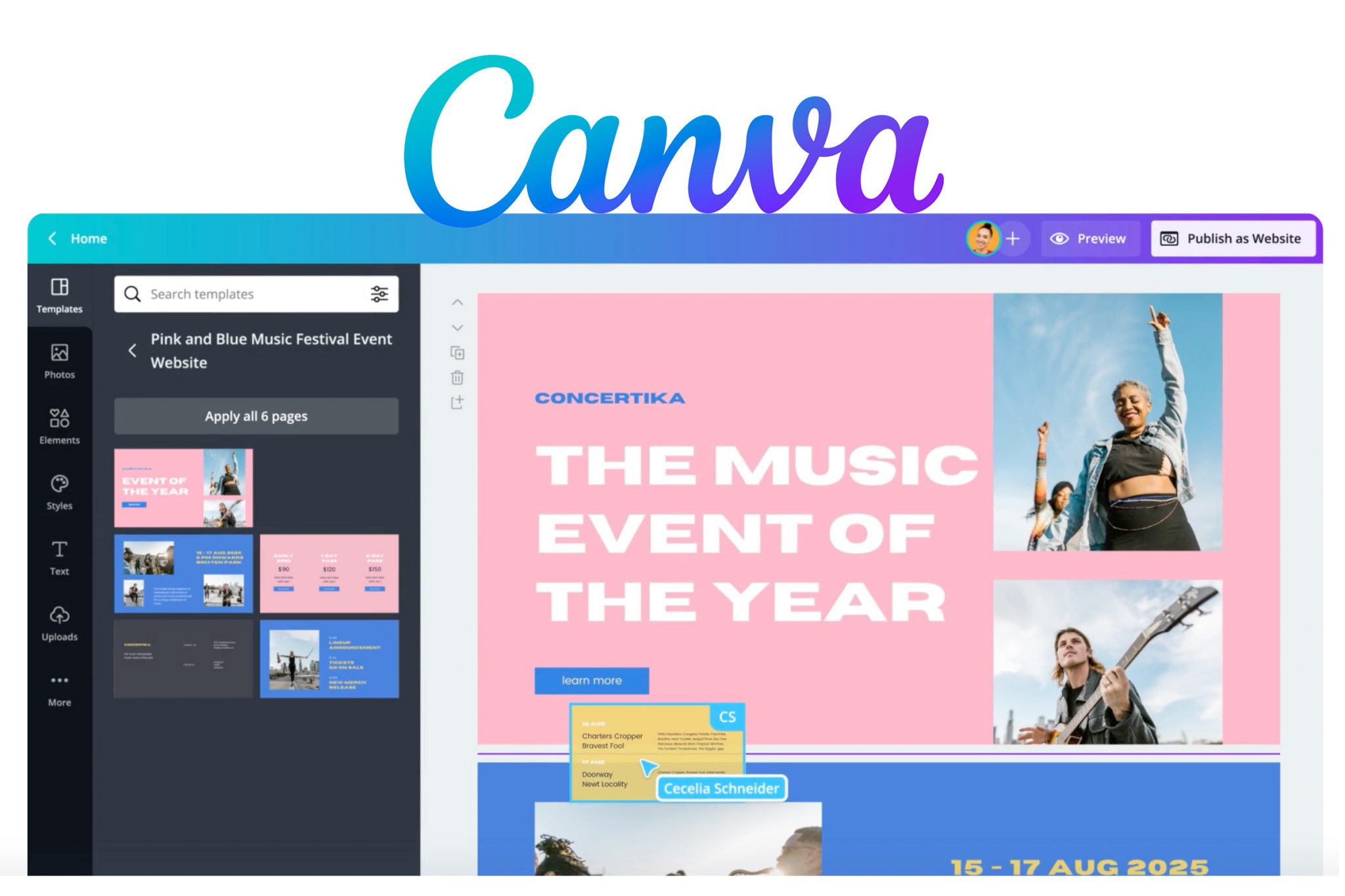 How to Design a Website in Canva - Guru Blog